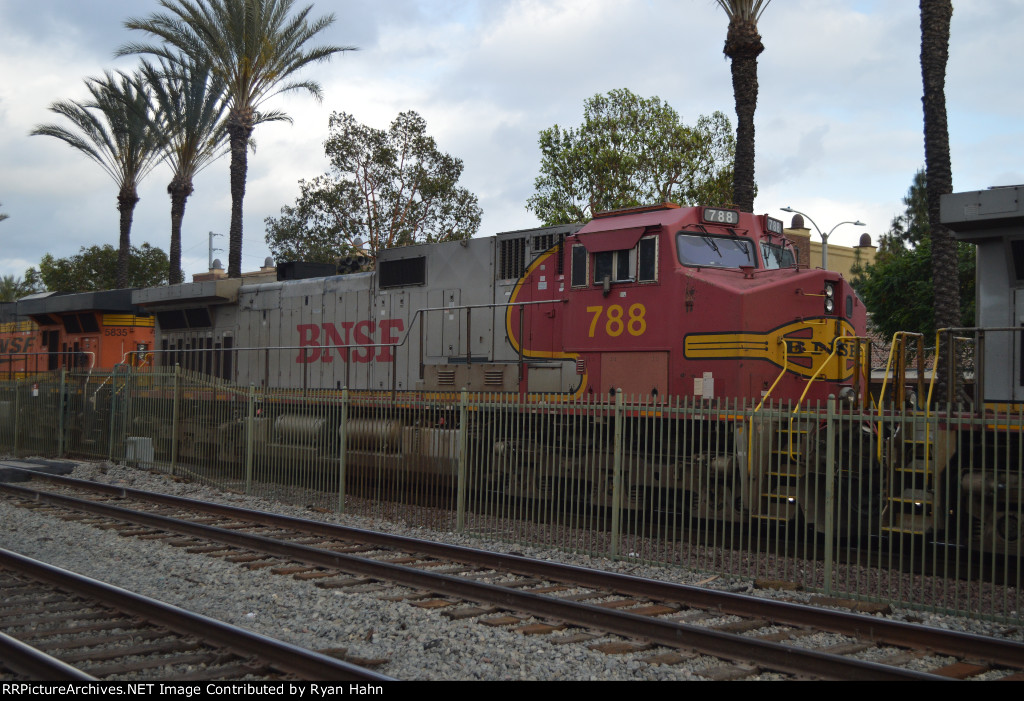 BNSF Warbonnet 788 Waiting at Fullerton